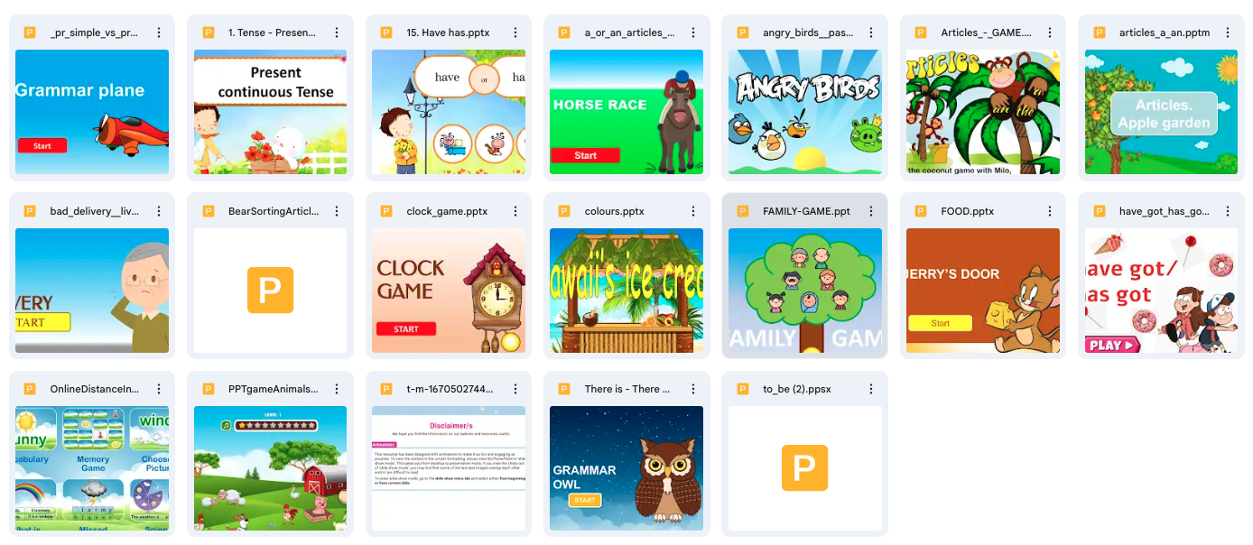 Tổng hợp Powerpoint games for kids - Hội phụ huynh trường Newton - Kết ...